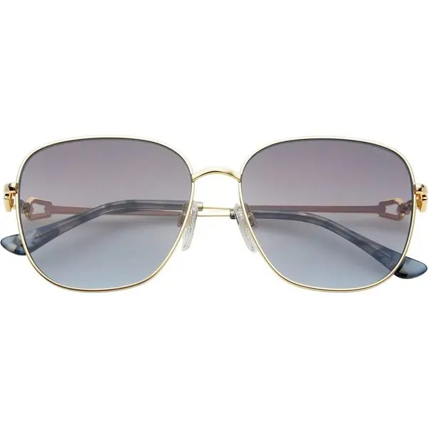 FREYRS EYEWEAR Lea Square Sunglasses - Gold/gradient Gray