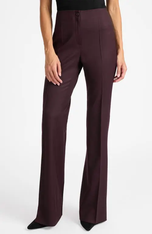 Santorelli Elizabeth Flared Leg Pant In Virgin Wool Stretch