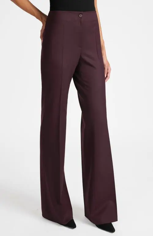 Santorelli Elizabeth Flared Leg Pant In Virgin Wool Stretch