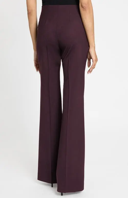 Santorelli Elizabeth Flared Leg Pant In Virgin Wool Stretch