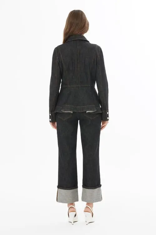 GIZIA Button-front Cotton Blend Jacket