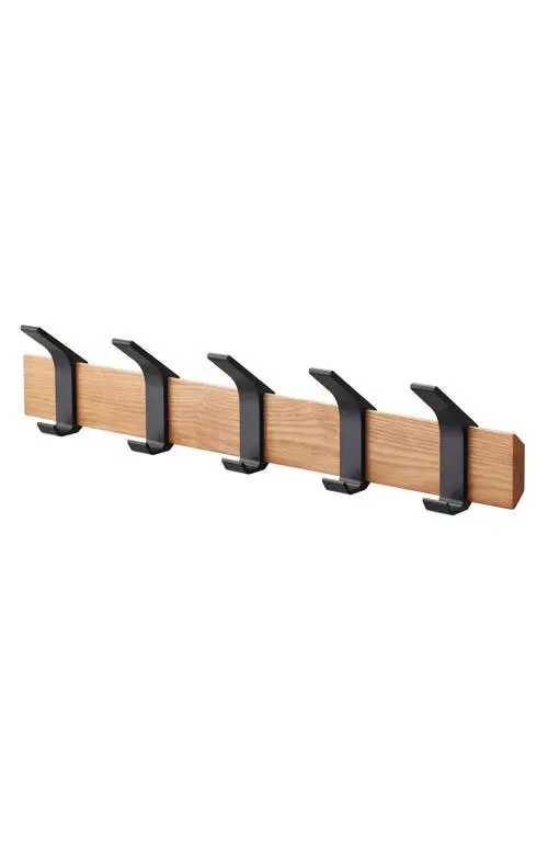 YAMAZAKI Wall Mounted Coat Rack - Walnut