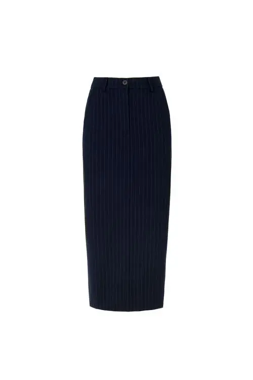 BY TESS COLLECTION Midi Skirt With Adjustable Zipper Slit