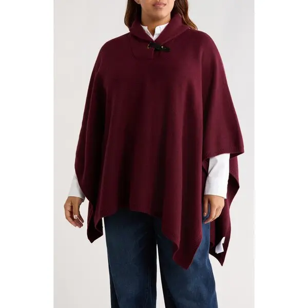 Ralph Lauren Buckle Collar Sweater Poncho