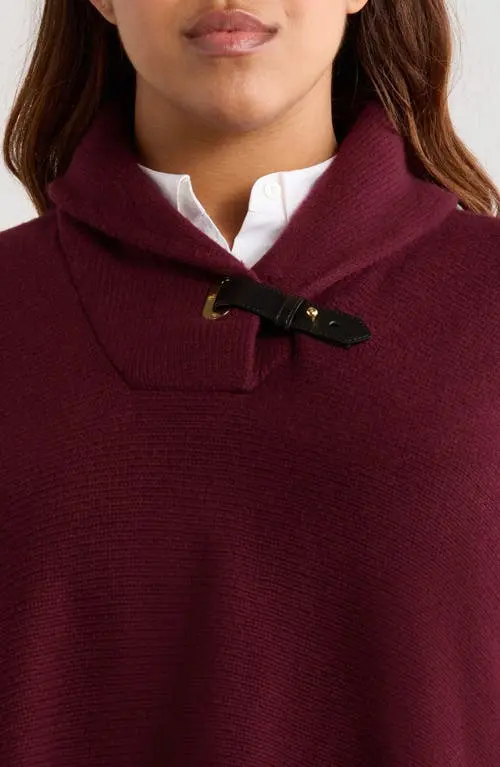 Ralph Lauren Buckle Collar Sweater Poncho