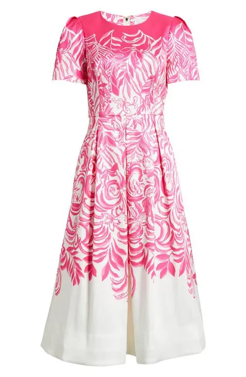 Lilly Pulitzer® Loradonna Placed Print Midi Dress