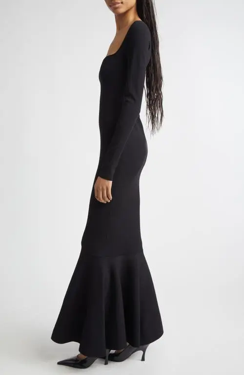 Stella McCartney Long Sleeve Compact Knit Mermaid Gown