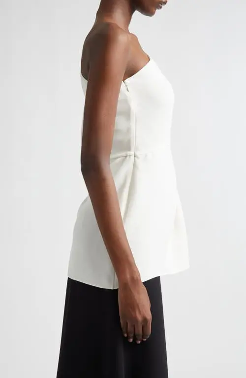 Valentino Garavani One-shoulder Silk Cady Couture Top - Ivory