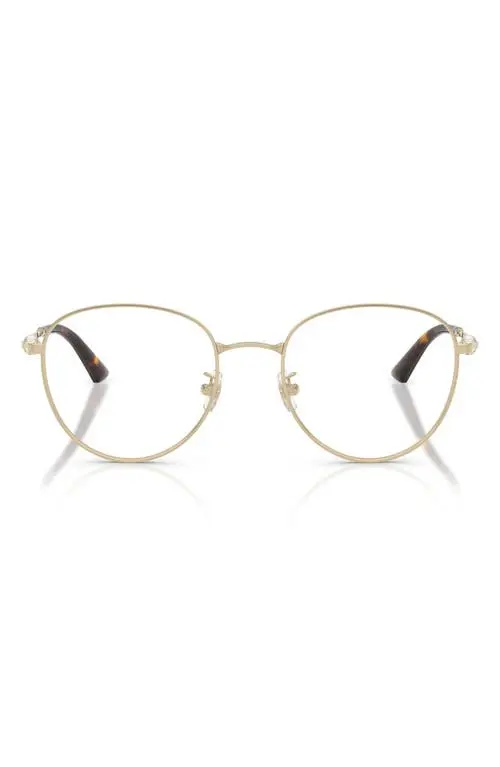 JIMMY CHOO 54mm Round Eyeglasses - Pale Gold/demo Lens