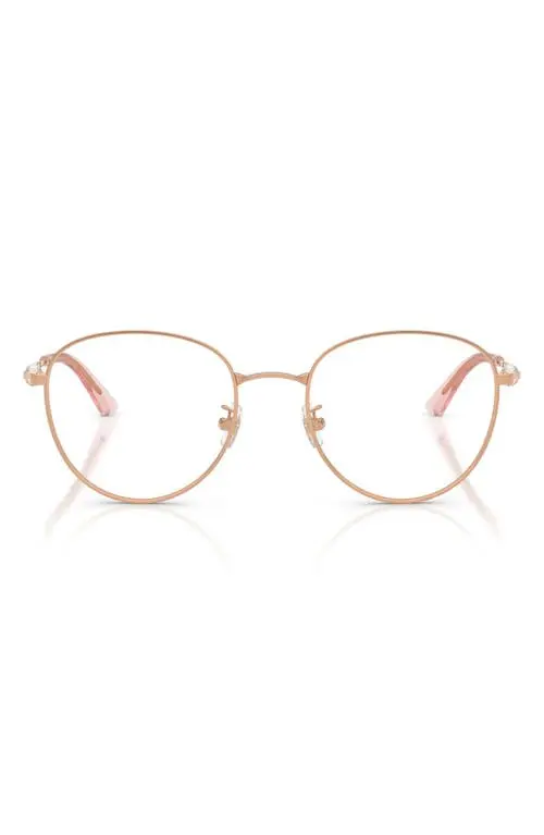 JIMMY CHOO 54mm Round Eyeglasses - Rose Gold/demo Lens