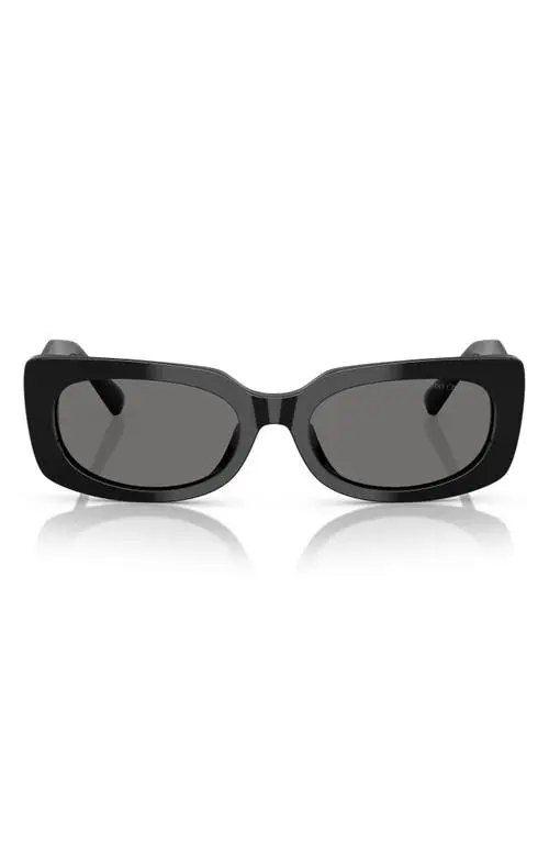 JIMMY CHOO 54mm Polarized Pillow Sunglasses - Black/polar Dark Grey