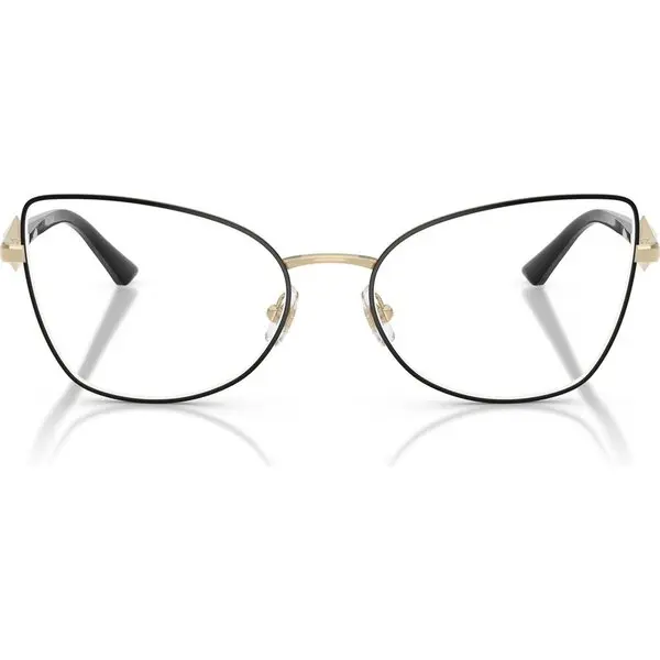 JIMMY CHOO 53mm Cat Eye Eyeglasses - Pale Gold/black/demo Lens