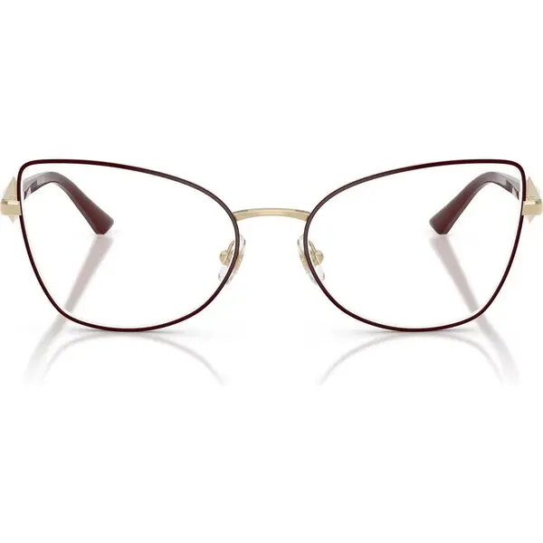 JIMMY CHOO 53mm Cat Eye Eyeglasses - Pale Gold/red/demo Lens