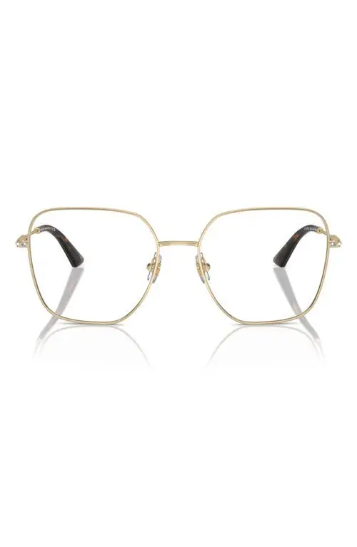 JIMMY CHOO 53mm Square Eyeglasses - Pale Gold/demo Lens