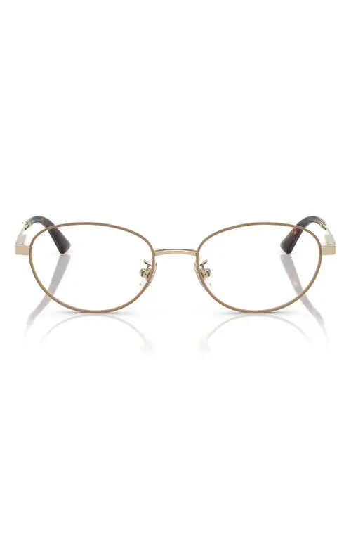 JIMMY CHOO 51mm Oval Optical Glasses - Pale Gold/biscuit/demo Lens