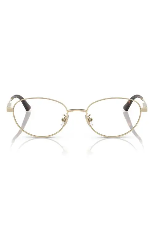 JIMMY CHOO 51mm Oval Optical Glasses - Pale Gold/demo Lens