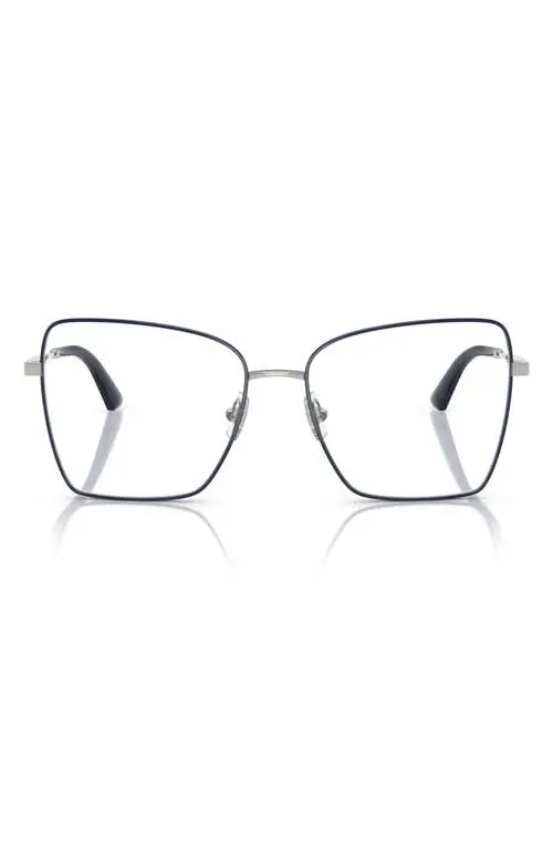 JIMMY CHOO 55mm Pillow Optical Glasses - Silver/blue/demo Lens