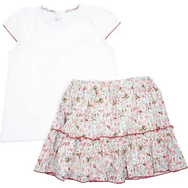 CUCLIE Floral Ruffle Skort Set