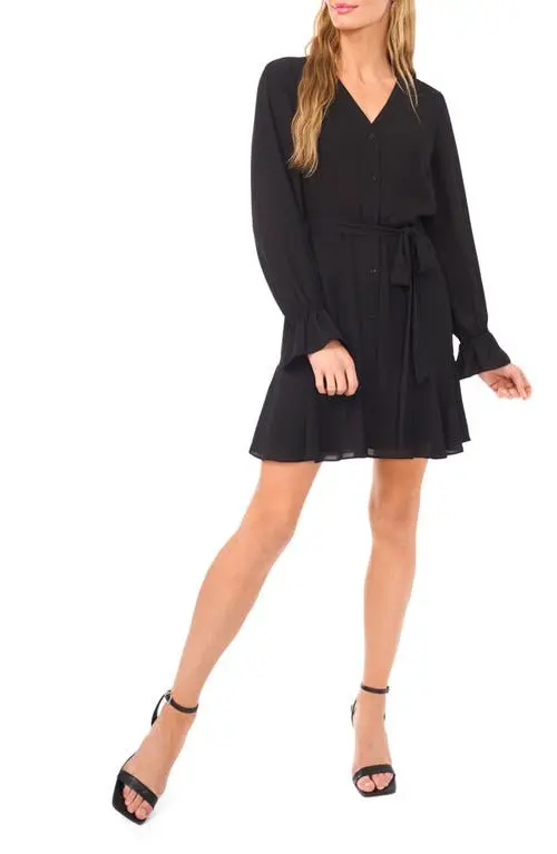 CECE DUPRAZ Long Sleeve Georgette Dress