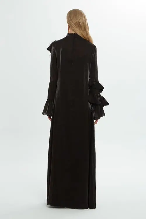 GIZIA Long Ruffle Dress