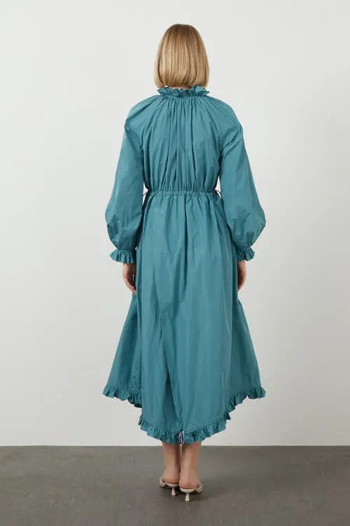 GIZIA Ruffle Neck Flared Dress