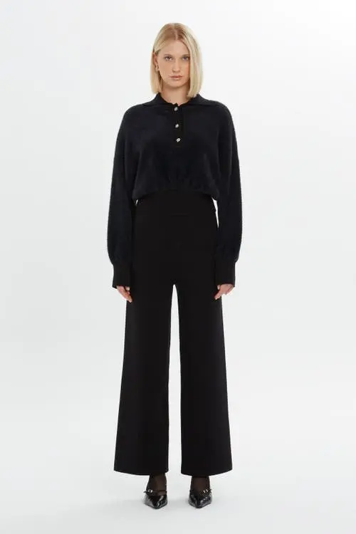 GIZIA Shirt Collar Button-down Blouse