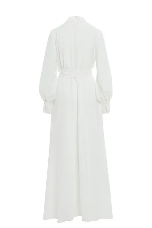 GIZIA Gathered Detail Beaded Long Dress