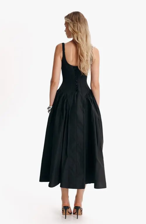 MILLA Structured Corset Midi Dress