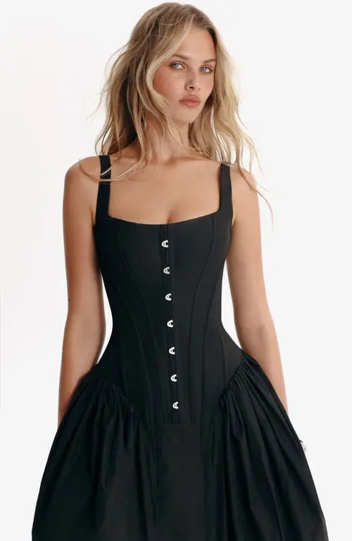MILLA Structured Corset Midi Dress
