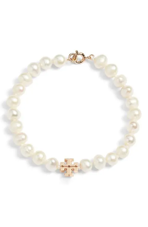Tory Burch Kira Cultured Pearl Bracelet - Tory Gold/pearl