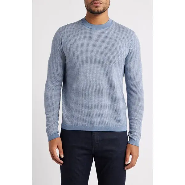 Emporio Armani Geometric Pattern Wool Sweater