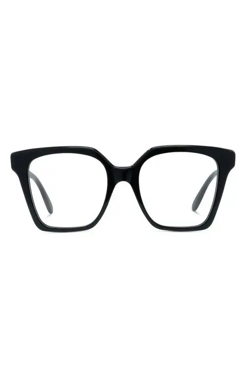 Loewe 52mm Geometric Optical Glasses - Shiny Black