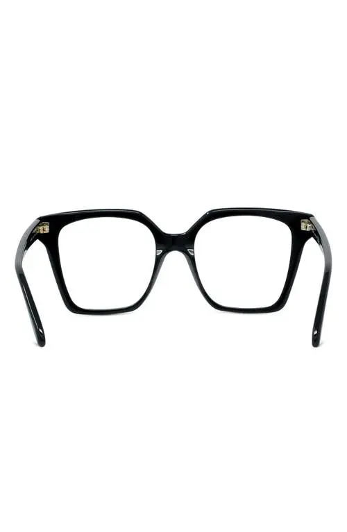 Loewe 52mm Geometric Optical Glasses - Shiny Black