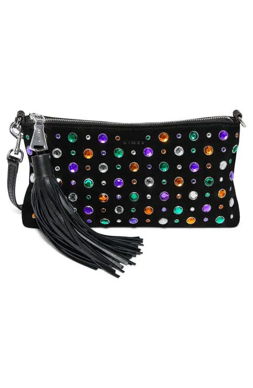 AIMEE Onyx Hour Novelty Zip Clutch