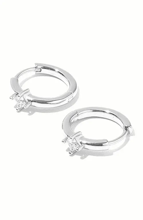 MIRANDA FRYE Kierza Huggie Hoop Earrings - Silver