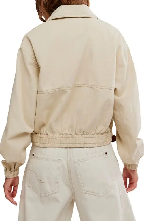 Free People Birdie Cotton Bomber Jacket - Puff Pastry