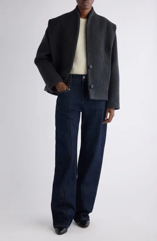 Isabel Marant Étoile Dyogo Wool Blend Felt Jacket - Anthracite