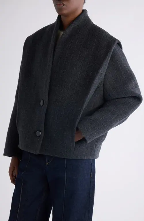 Isabel Marant Étoile Dyogo Wool Blend Felt Jacket - Anthracite