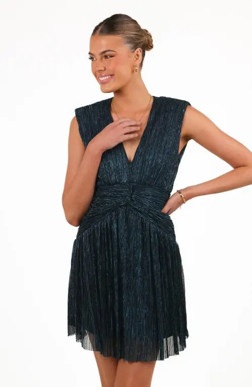 PETAL & PUP Metallic Sleeveless Mini Dress
