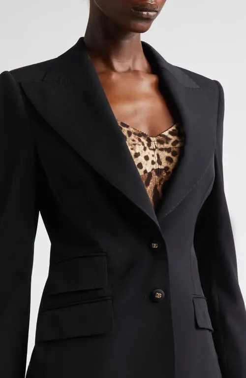 Dolce & Gabbana Turlington Stretch Gabardine Blazer - Nero