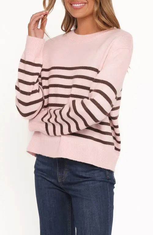 PETAL & PUP Eleanora Stripe Crewneck Sweater
