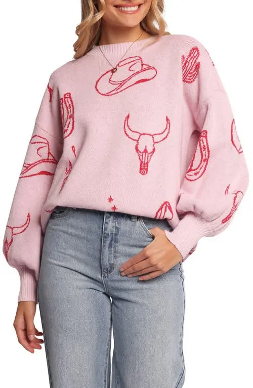 PETAL & PUP Crewneck Relaxed Fit Sweater