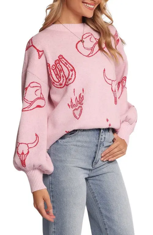 PETAL & PUP Crewneck Relaxed Fit Sweater