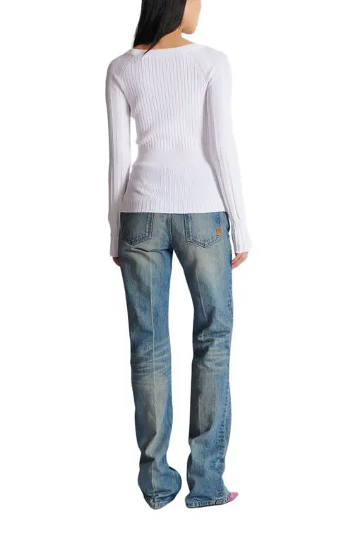 Balmain Knit Top With Buttons - White