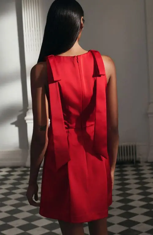 NEXT Satin Tie Detail Mini Dress