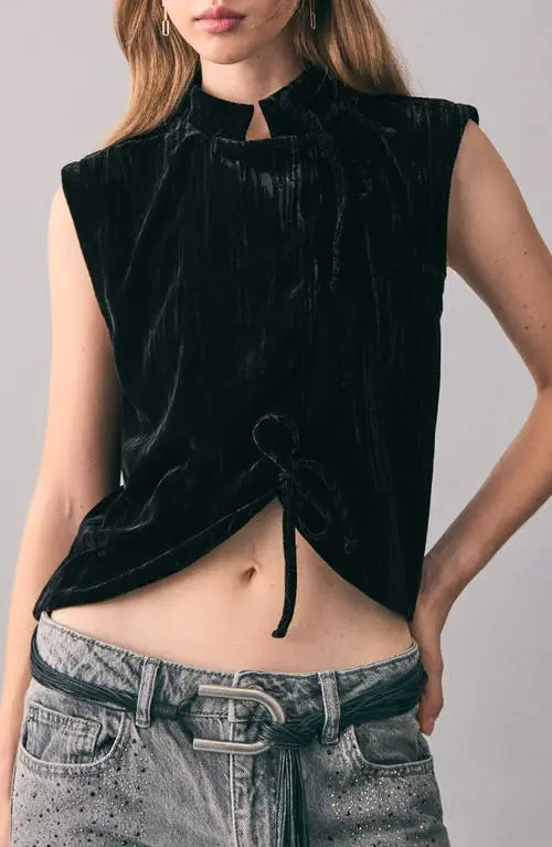 Mango Velvet Crop Vest