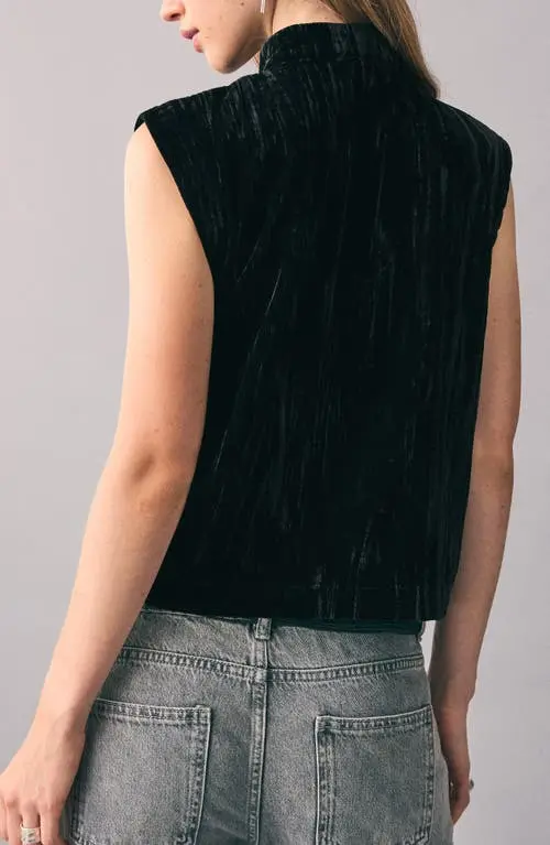 Mango Velvet Crop Vest