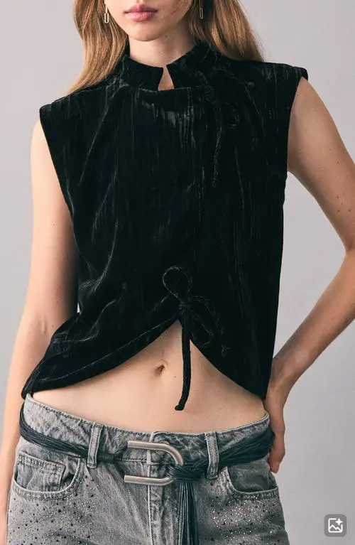 Mango Velvet Crop Vest