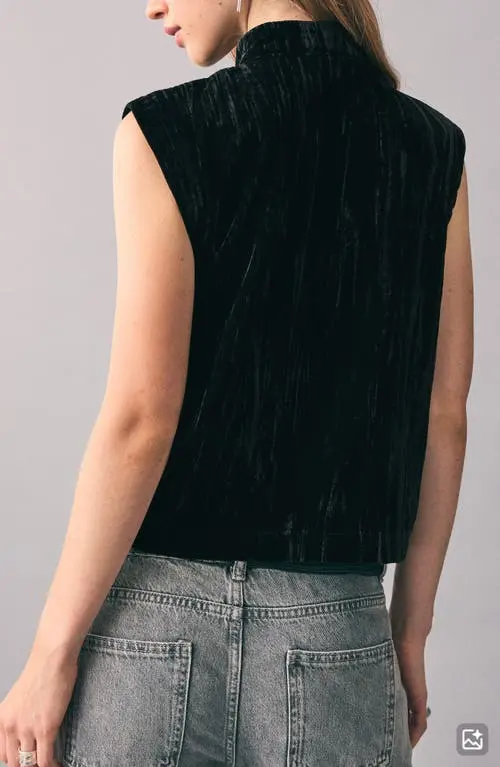 Mango Velvet Crop Vest