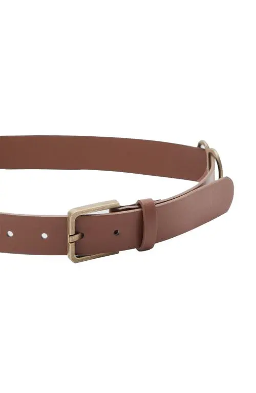 Mango Heart Charm Faux Leather Belt